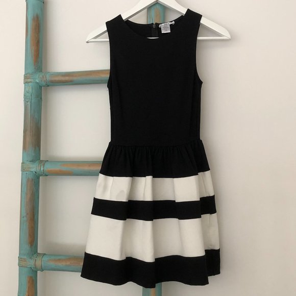 Bar III | Dresses | Bar Iii Classic Black White Striped Sleeveless Fit ...